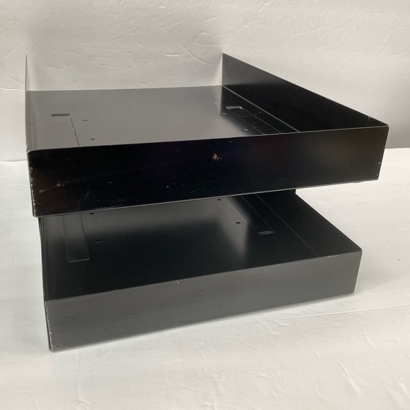 McDonald | Office | Black Modern Steel Office Desk In Out Box Letter ...